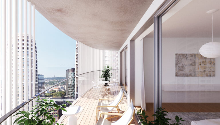 Bytový dom na Bottovej ulici - loggia jedného z bytov | ASB.sk